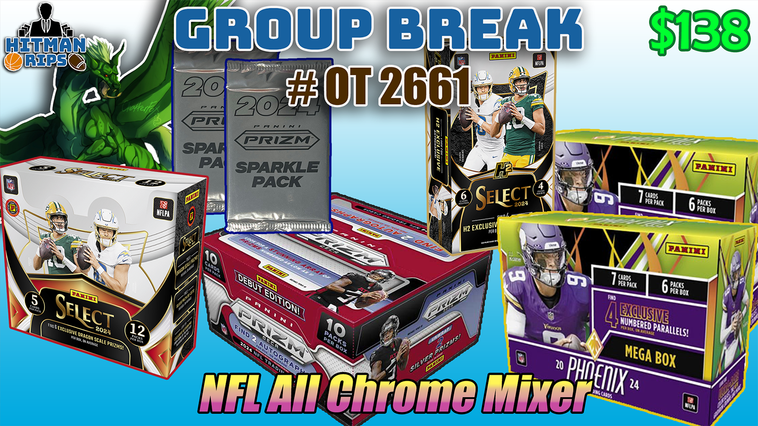 Group Break # OT 2661 - NFL All Chrome Mixer – Hitman Rips